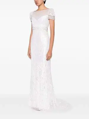 Jenny Packham Sungem Sequin-embellished Gown - Neutrals