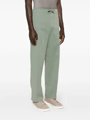 Canali Drawstring-waist Straight-leg Trousers