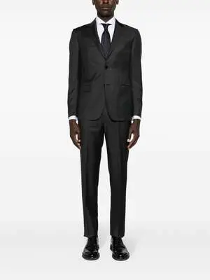 Canali Spread-collar Cotton Shirt - White