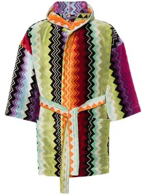 Missoni Zigzag Cotton Bath Robe - Orange