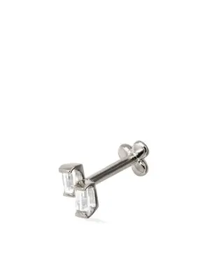 LARK & BERRY 14kt White Gold Omnis Sapphire Earring - Silver