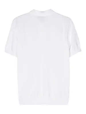 MANUEL RITZ Logo-embroidered Fine-knit Polo Shirt