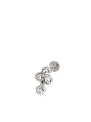LARK & BERRY 14kt White Gold Trio Diamond Stud Earring