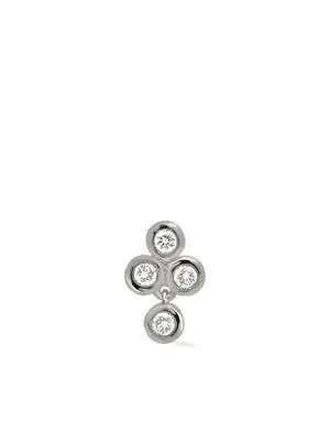 LARK & BERRY 14kt White Gold Trio Diamond Stud Earring