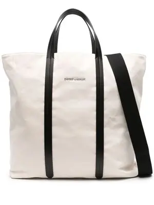 Emporio Armani Logo-plaque Cotton Tote Bag