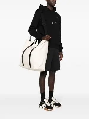 Emporio Armani Logo-plaque Cotton Tote Bag