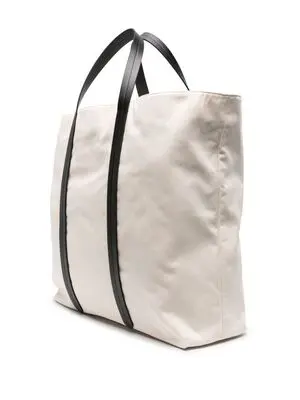 Emporio Armani Logo-plaque Cotton Tote Bag