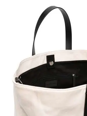 Emporio Armani Logo-plaque Cotton Tote Bag