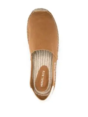 MANUEL RITZ Logo-embroidered Canvas Espadrilles