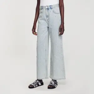 Sandro Rhinestone-embellished Jeans