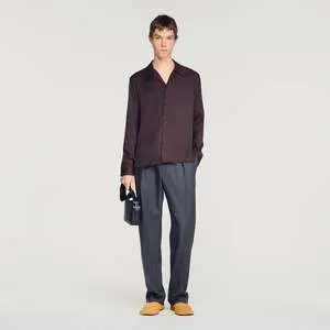 Sandro Loose-fit Shirt - Chocolate