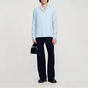 Sandro Flowy Shirt Light Blue