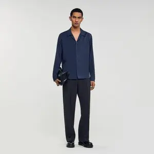 Sandro Flowy Shirt - Navy Blue