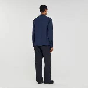 Sandro Flowy Shirt - Navy Blue