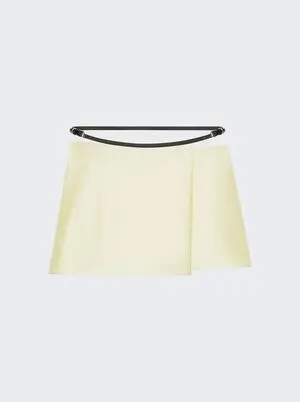 Givenchy Mini Silk Wrap Skirt - Beige