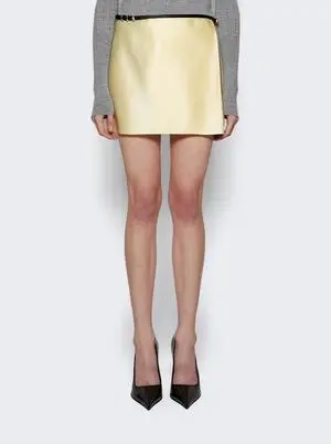 Givenchy Mini Silk Wrap Skirt - Butter