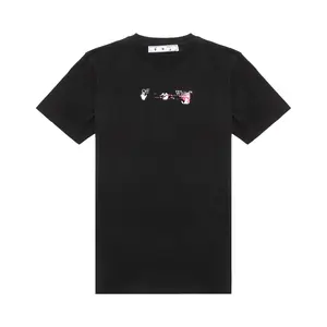 Off-White Acrylic Arrow Short-sleeve Slim Tee /fuchsia - Black