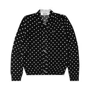 Play Comme Des Garcon Polka Dot Cardigan - Black