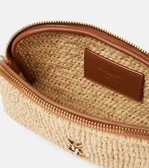 Saint Laurent Gaby Raffia Shoulder Bag - Neutrals