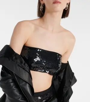 Rick Owens Sequined Bandeau Top