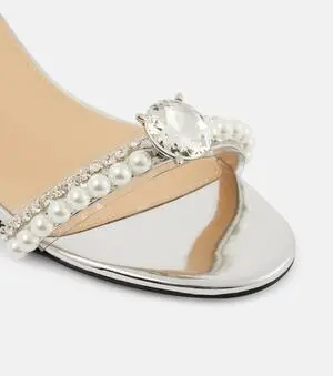 Mach & Mach Diamond Of Elizabeth 55 Leather Sandals