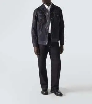 Junya Watanabe Embroidered Denim Trucker Jacket