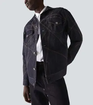 Junya Watanabe Embroidered Denim Trucker Jacket