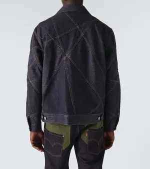 Junya Watanabe Embroidered Denim Trucker Jacket