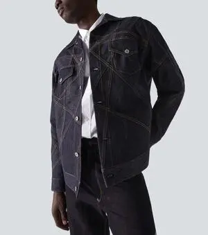Junya Watanabe Embroidered Denim Trucker Jacket