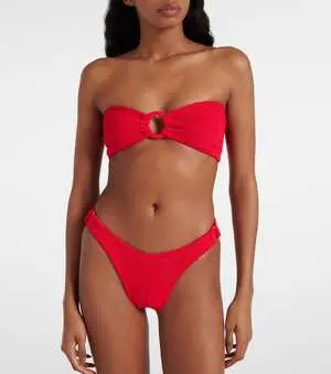 Hunza G Gloria Ring-detail Bikini - Red