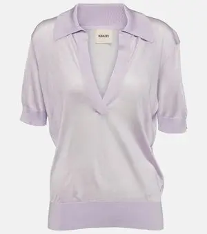 Khaite Julita Jersey Top - Purple