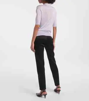 Khaite Julita Jersey Top - Purple