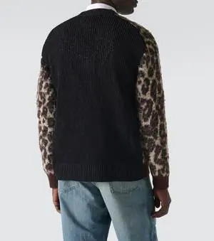 Junya Watanabe Leopard-print Jacquard Cardigan