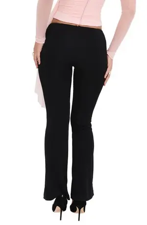 MISTRESS ROCKS Drape Panel Flare Trousers