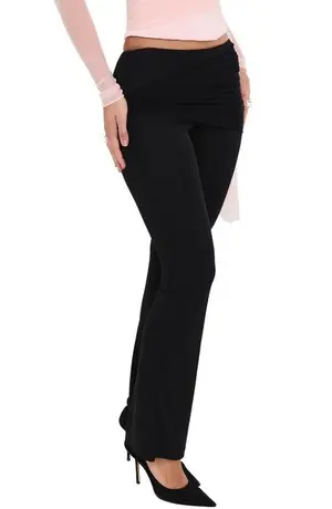 MISTRESS ROCKS Drape Panel Flare Trousers