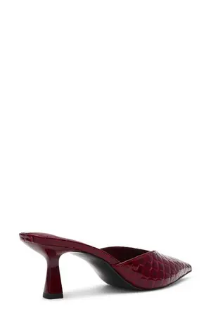 Steve Madden Mod Pointed Toe Mule Pumps - Burg Croco