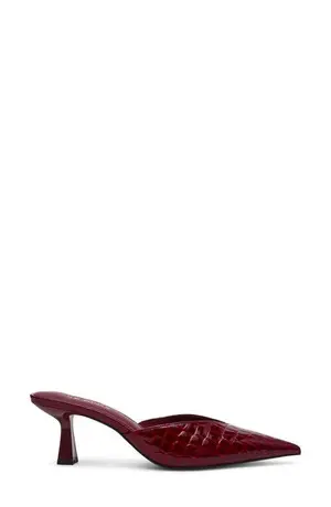 Steve Madden Mod Pointed Toe Mule Pumps - Burg Croco