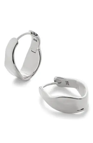 Monica Vinader Monica Vinader Wave Medium Hoop Earrings Sterling Silver