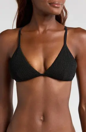 Good American Always Fit Bikini Top - Black001