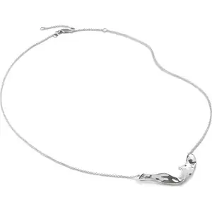 Monica Vinader Monica Vinader Wave Pendant Necklace Sterling Silver
