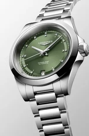 LONGINES Longines Conquest Automatic Bracelet Watch Green/silver