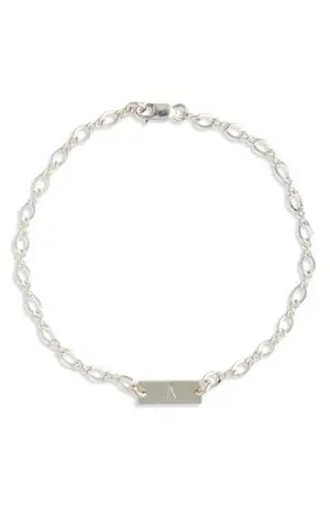 NASHELLE Nashelle Hadley Initial Bar Bracelet Sterling Silver - A