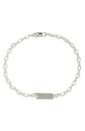 NASHELLE Nashelle Hadley Initial Bar Bracelet Sterling Silver - C