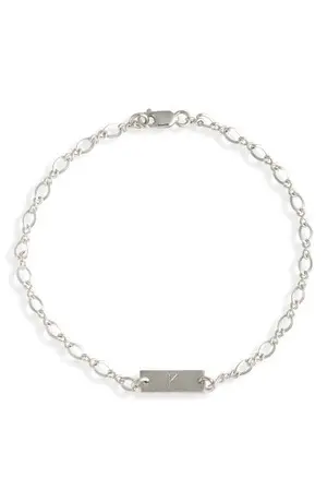 NASHELLE Nashelle Hadley Initial Bar Bracelet Sterling Silver - K