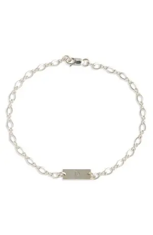 NASHELLE Nashelle Hadley Initial Bar Bracelet Sterling Silver