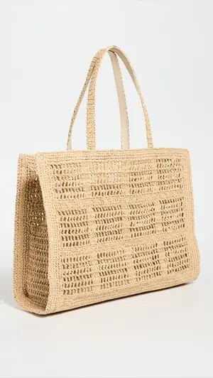 Tory Burch Ella Hand-crocheted Large Tote - Natural