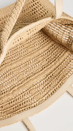 Tory Burch Ella Hand-crocheted Large Tote - Natural