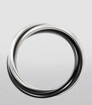 Cartier Medium Gold And Ceramic Trinity Ring
