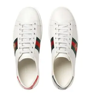 Gucci Leather Embroidered Ace Sneakers