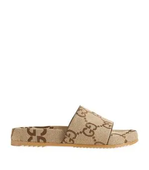 Gucci Gg Canvas Slides